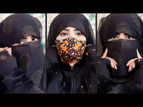 How To Set & Give Volume Under Your Hijab || Everyday Hijab With Gloves || Niqab Tutorial With Abaya
