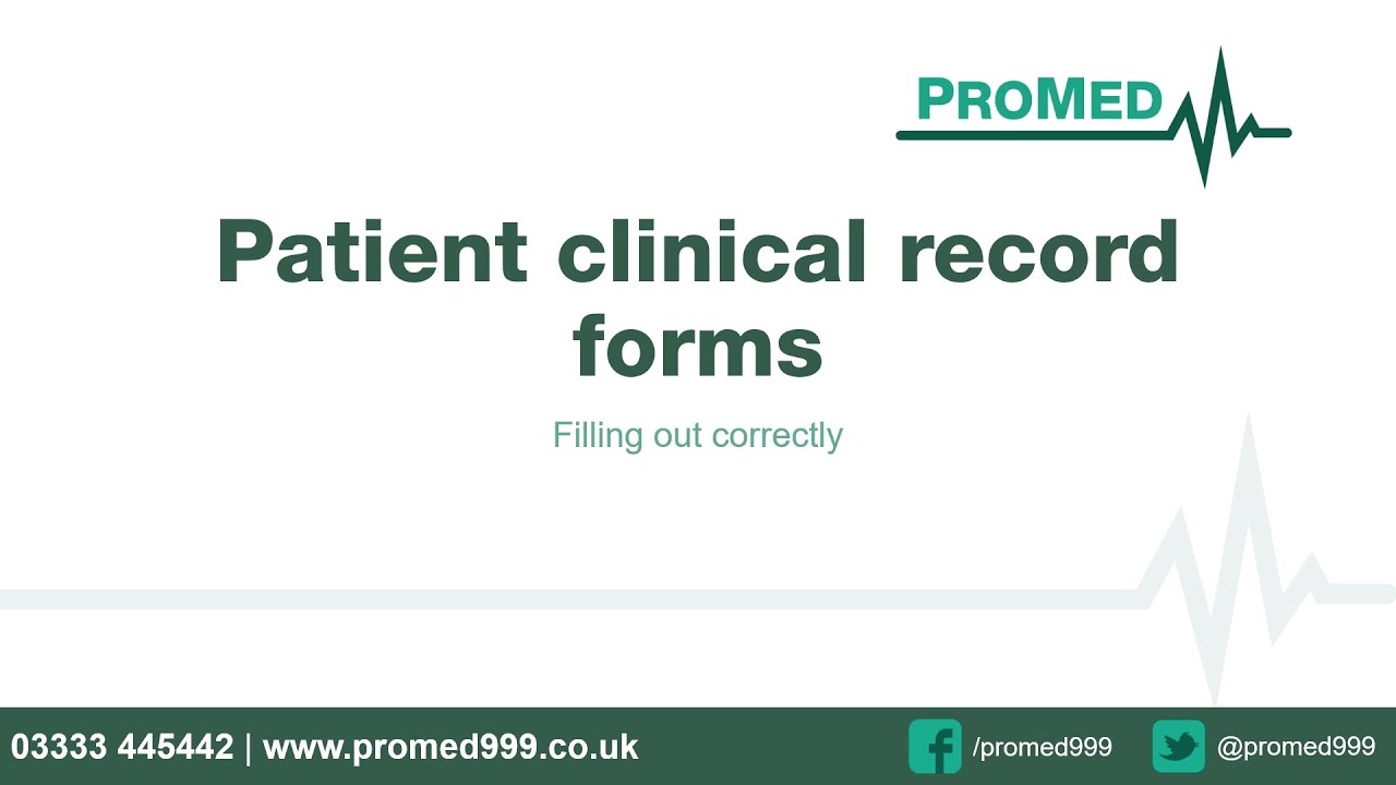 ProMed - Webinar: Filling out patient clinical report forms correctly ...
