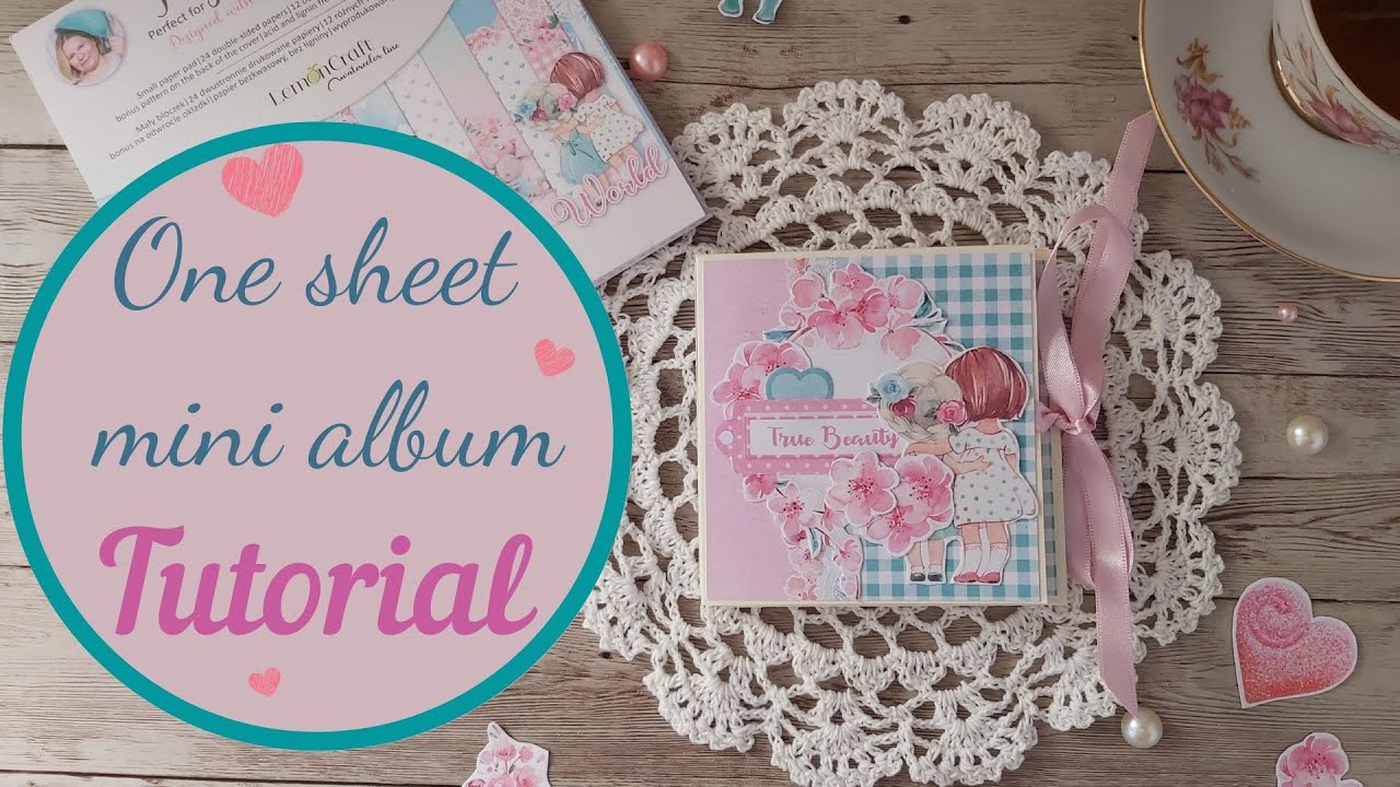 One Sheet Mini Album Tutorial #1|Lemoncraft papers|Marina Manioti - YouTube