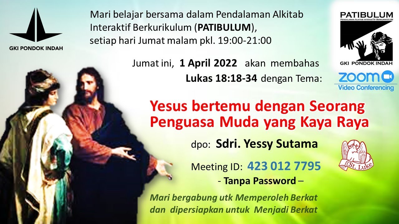 Patibulum - Yesus bertemu dengan seorang penguasa muda yang kaya raya ...