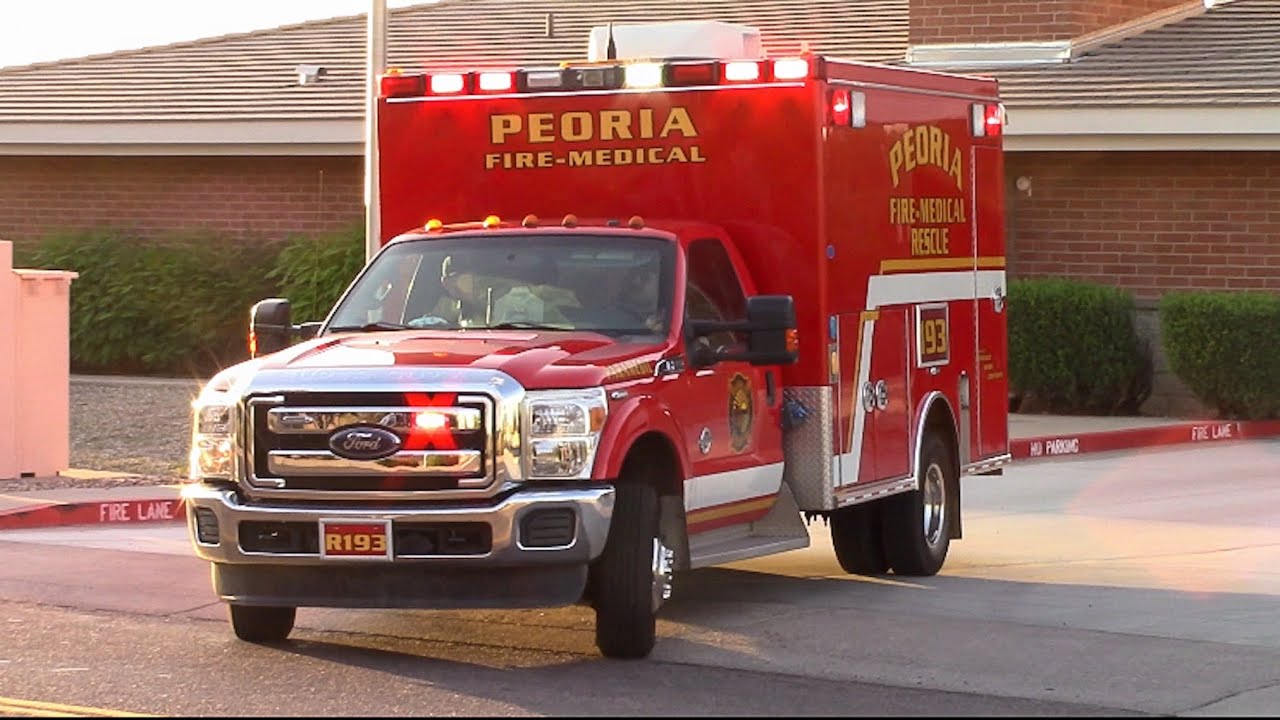 Peoria Fire Dept. Rescue 193 responding - YouTube