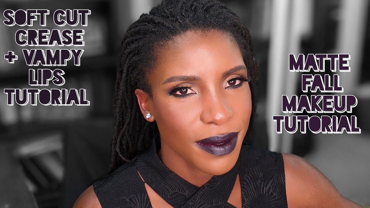 SOFT CUT CREASE + VAMPY LIPS MAKEUP TUTORIAL | FALL MAKEUP TUTORIAL | BOLD LIPS MAKEUP TUTORIAL ...