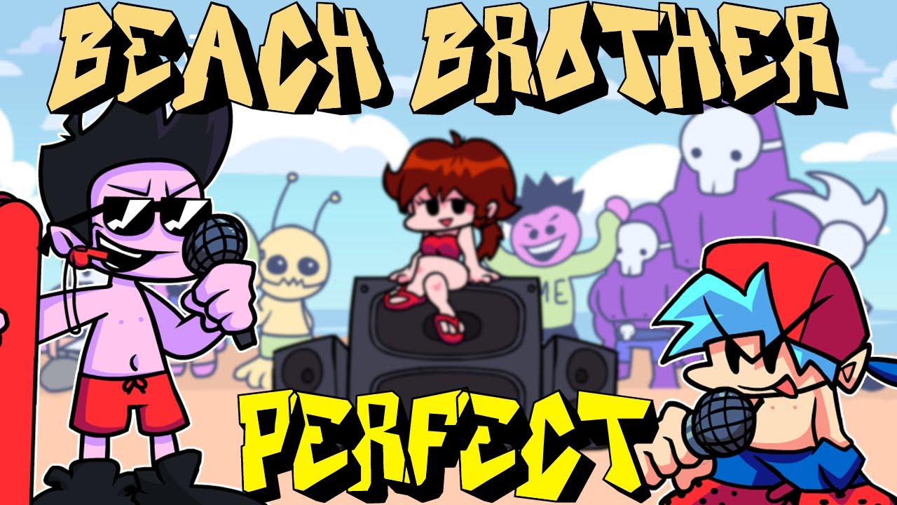 Friday Night Funkin' - Perfect Combo - Beach Brother Mod + Cutscenes ...
