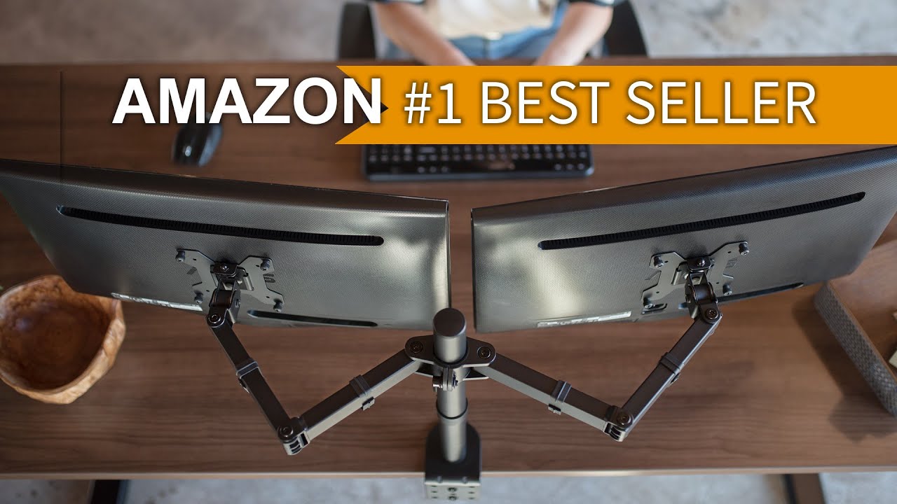 STAND-V002 Dual Monitor Desk Mount by VIVO - YouTube