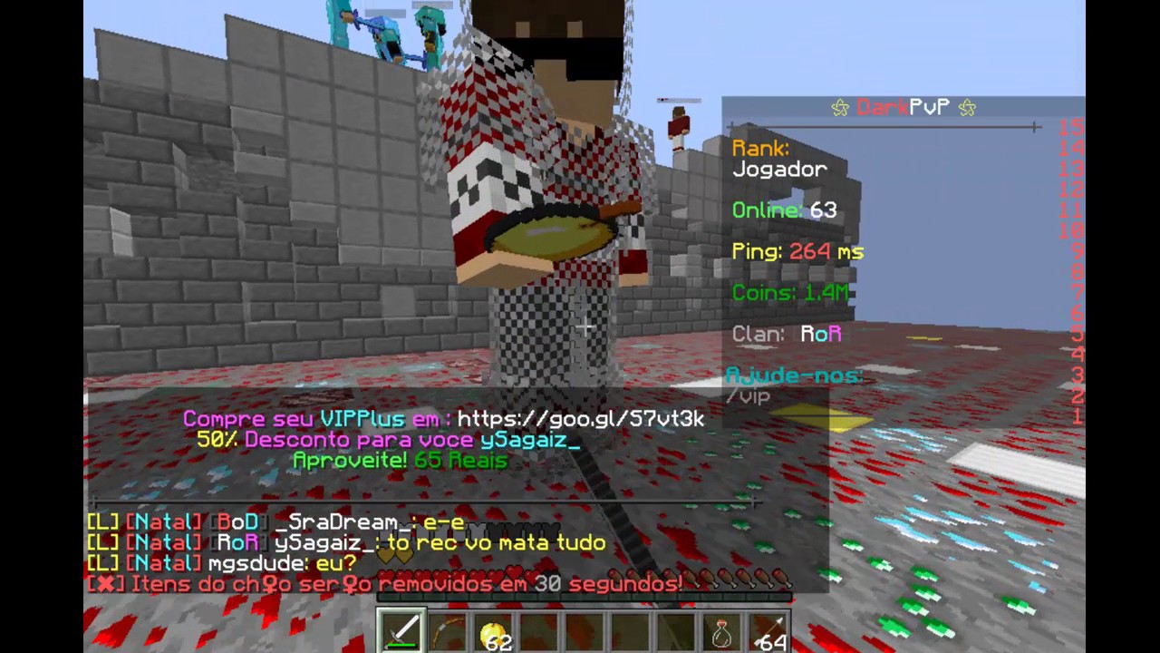 Minecraft - Network GalaxyCraft - DarkPvP Mostrando o Minigame! - YouTube