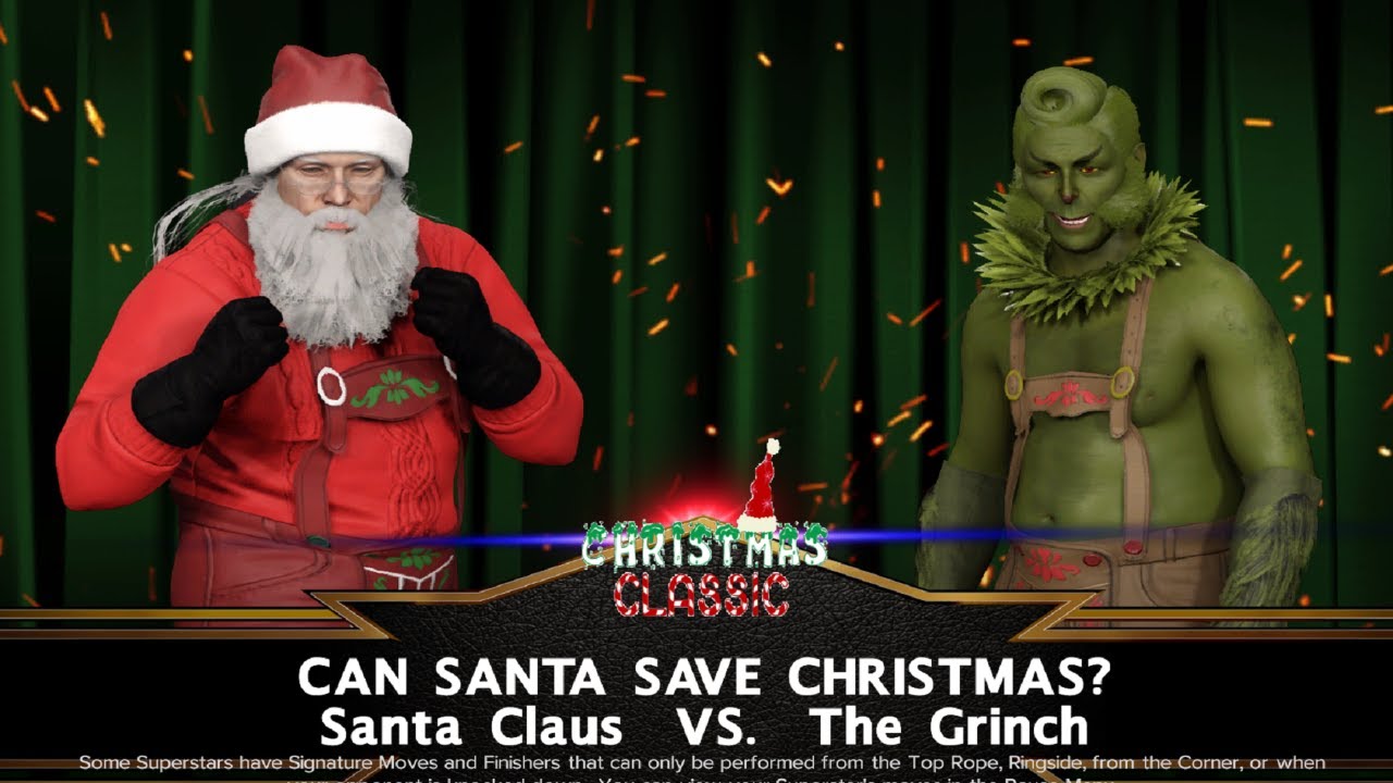 The Grinch Tries to Steal Christmas in WWE 2K23 - Can Santa Stop Him ...