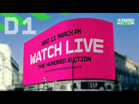 Day 1 PM: The Hundred Auction | Women's Players | Wednesday 11th March