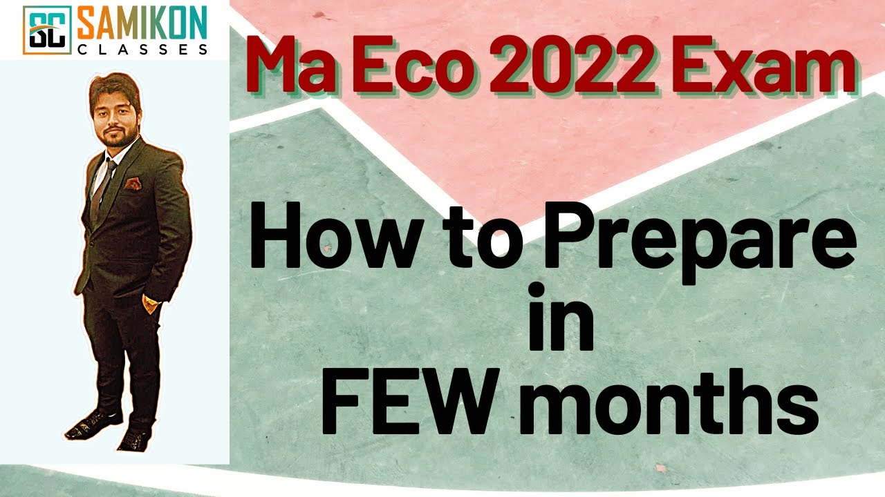 Ma Eco 2022 Exam || How to Prepare in FEW months - YouTube