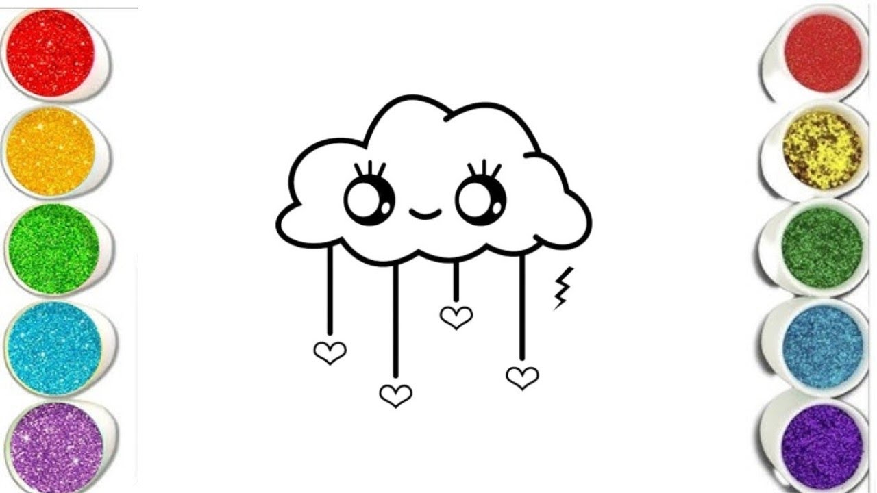 Clouds Drawing ll How to Draw Rainbow Colour Clouds ll Colouring ...