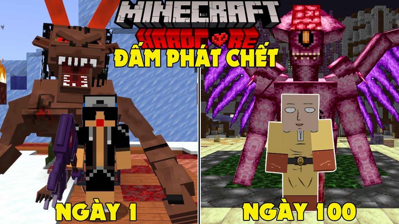 RAKYVN LÀM SAITAMA SINH TỒN 100 NGÀY TRONG MINECRAFT ONE PUNCH MAN SIÊU ...