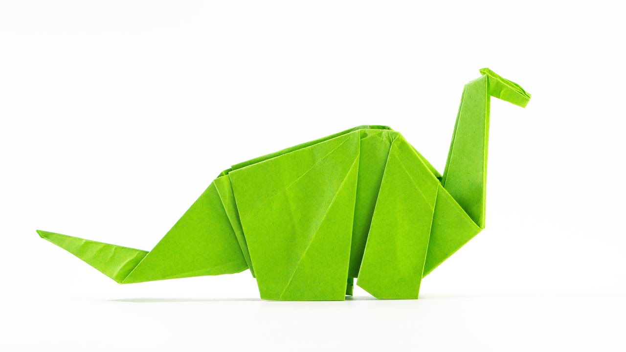 How to make a paper Dinosaur (origami dinosaur) - YouTube