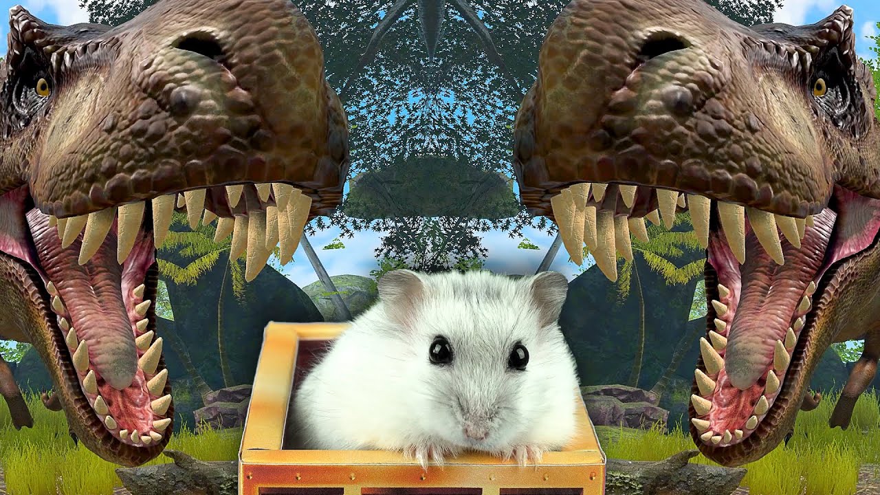 Hamster in Forest with Three Headed Dinosaur on Roller Coaster - YouTube