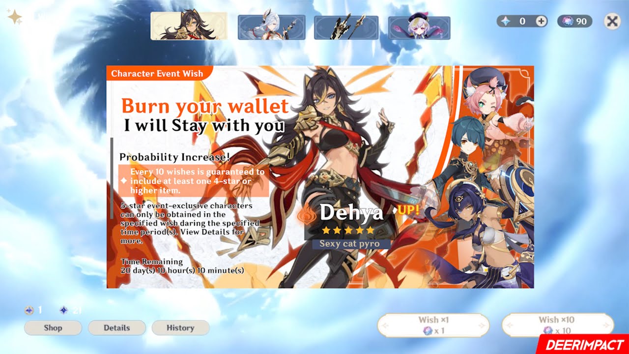 Pulling Dehya Banner Very early Version 3.5 | Genshin impact - YouTube