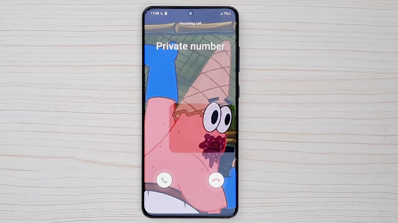 Patrick Star incoming call samsung theme - YouTube