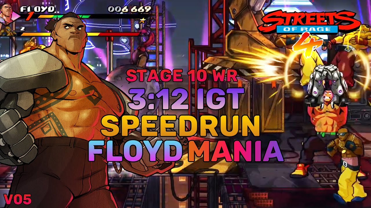 [V05] SoR4 - Floyd Mania Stage 10 - IL WR in 3:12 IGT! - YouTube