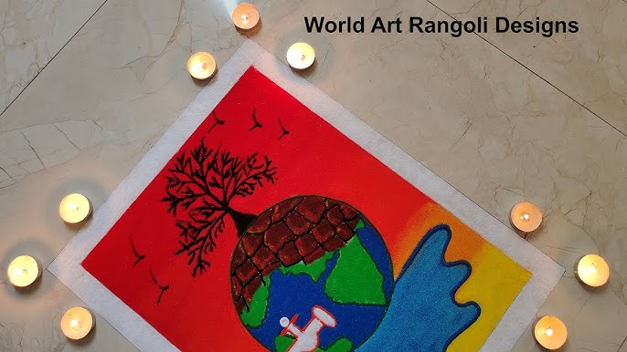 Rangoli Designs With Theme Global Warming