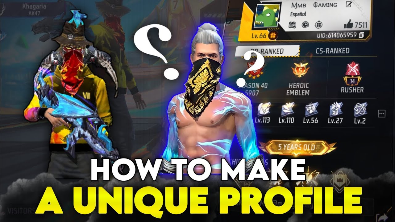 HOW TO MAKE A UNIQUE PROFILE | 2024 NEW WAYS TO MAKE FF ID UNIQUE # ...