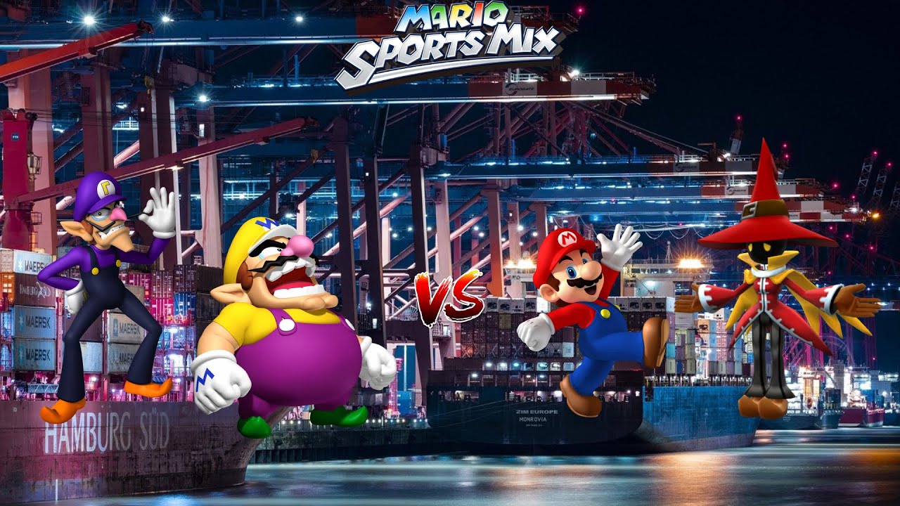 Mario Sports Mix - Dodgeball (2 players, Expert CPU) Exhibition Match ...