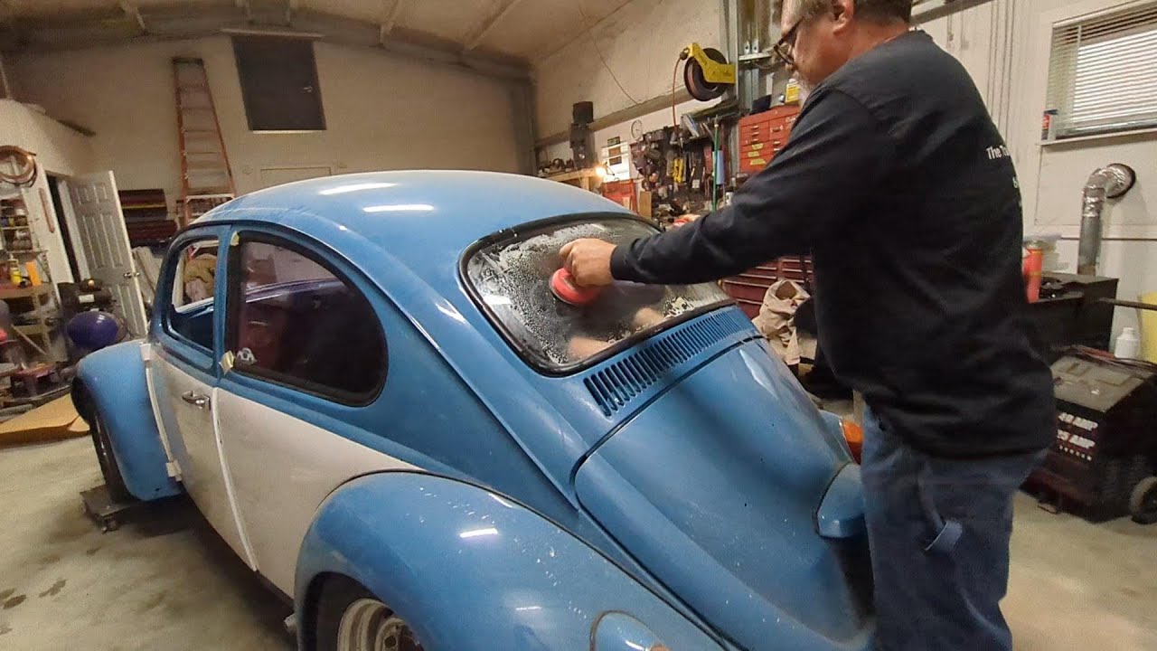 67 VW Beetle Window Install - YouTube