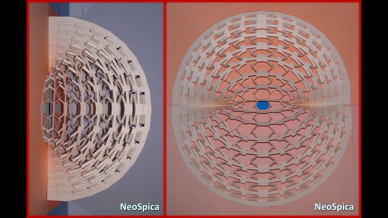 Paper Pop-up Card Half Circle Expandable Structures - YouTube