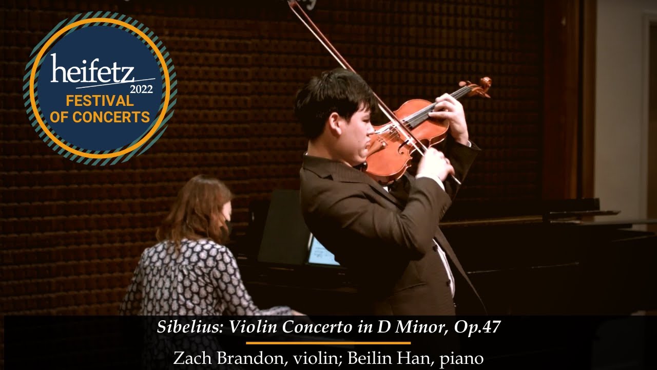 Sibelius: Violin concerto in d, Op. 47: I. | Zach Brandon & Beilin Han ...