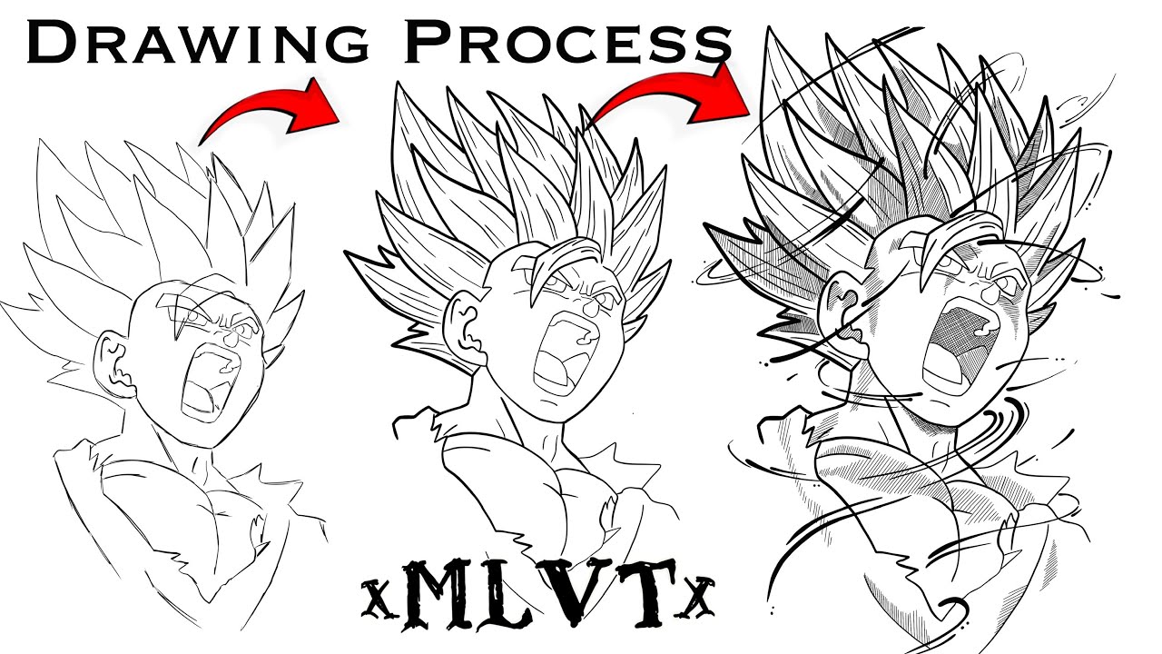 How to draw Goku step by step || Easy to Draw - YouTube