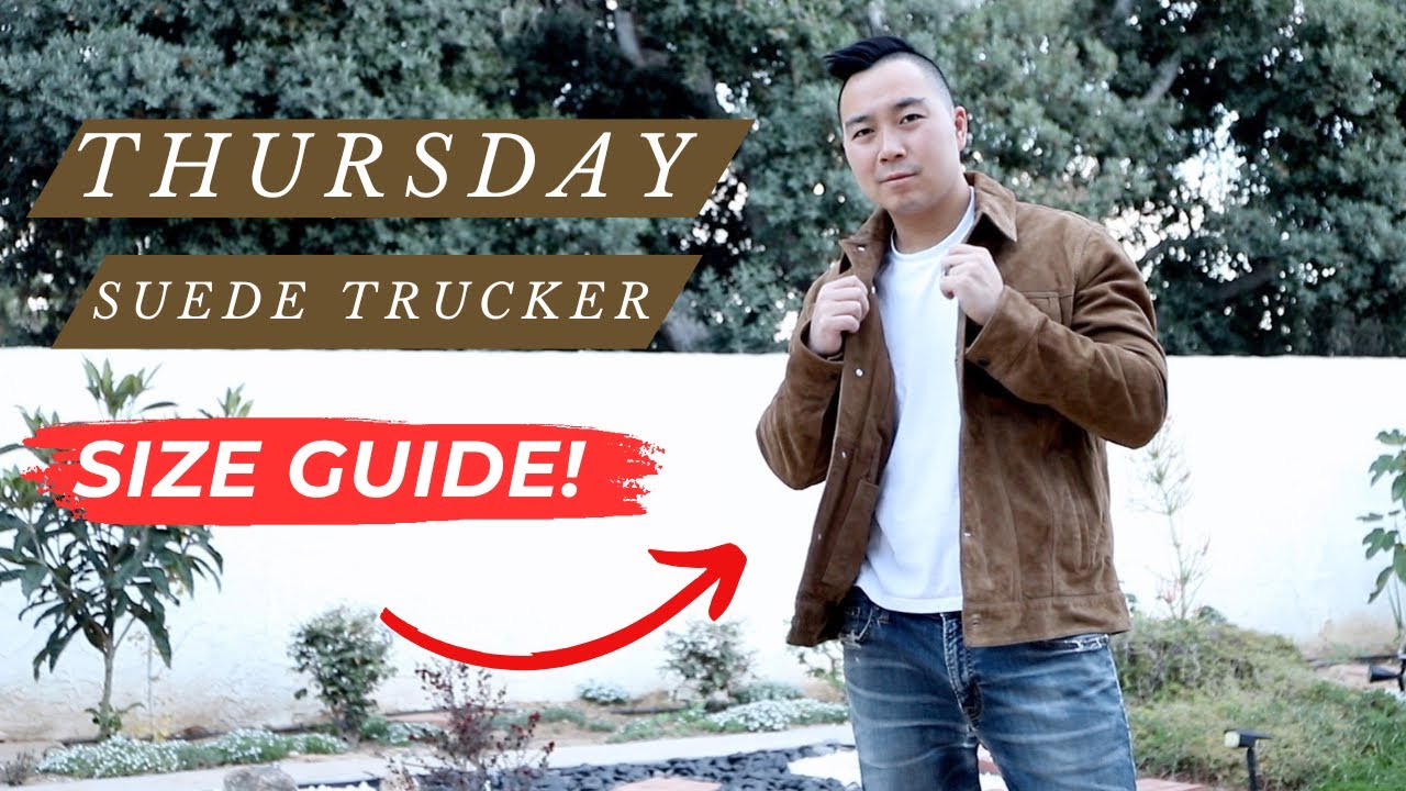 Thursday Suede Trucker Jacket | On Body Look | Sizing Guide - YouTube