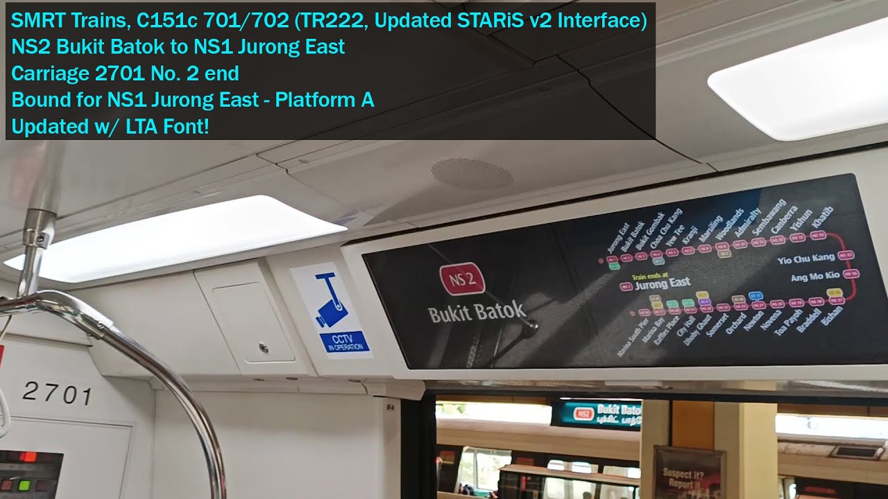 [Updated STARiS v2 Interface] SMRT Trains - Joyride on KSF C151C 701/ ...