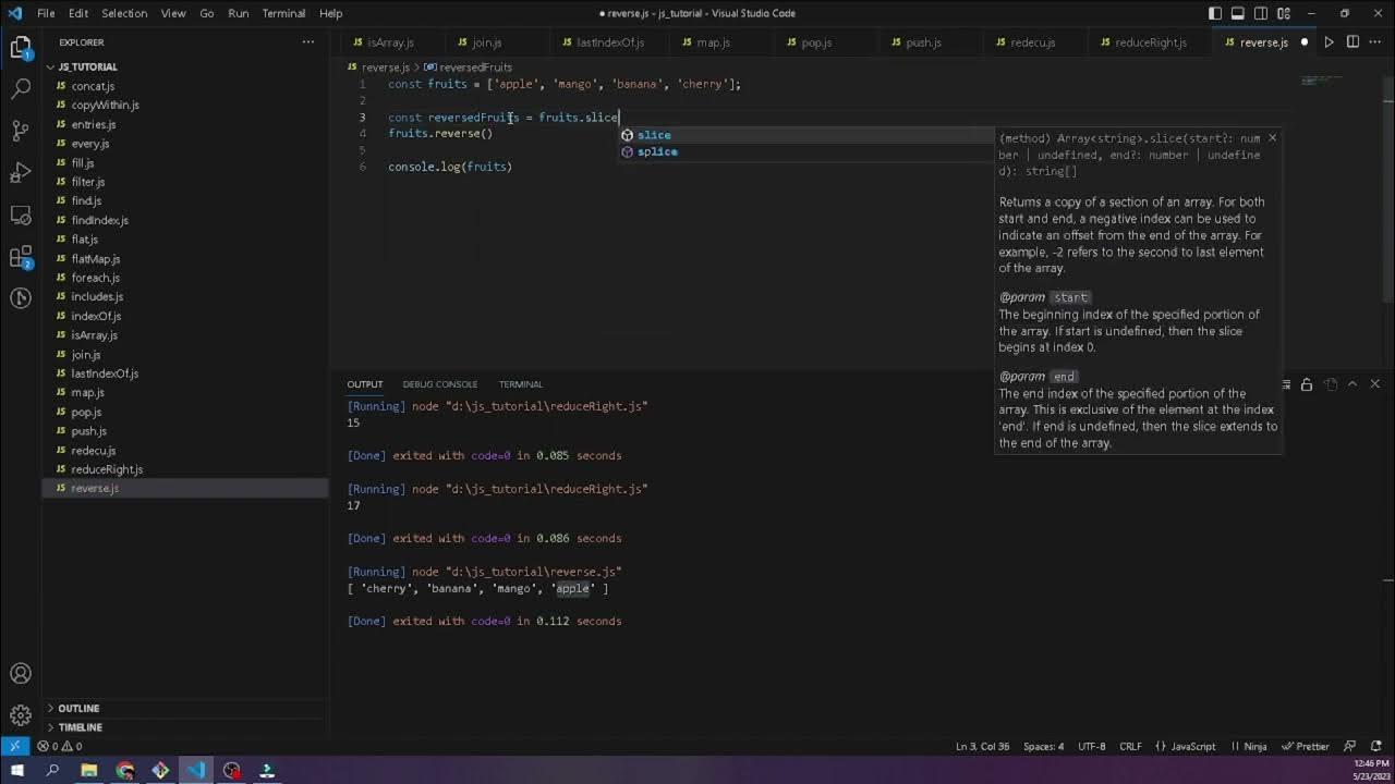 Reversing Array Elements with JavaScript's reverse() Method: A Complete Guide - YouTube