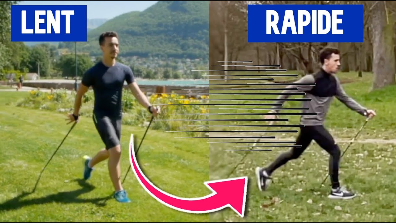 Marcher Nordique Lentement pour Marcher Plus Vite ! - YouTube