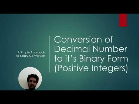 C++ code to Convert decimal positive number to it's binary form - YouTube
