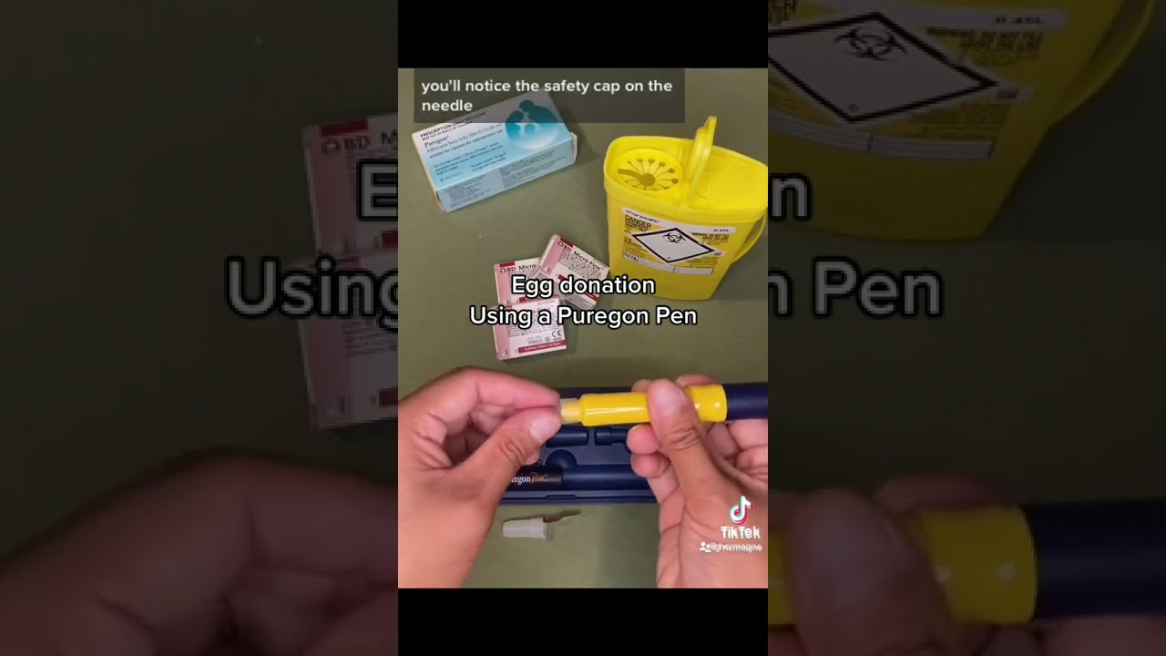 Egg donation: How to use a Puregon pen - YouTube