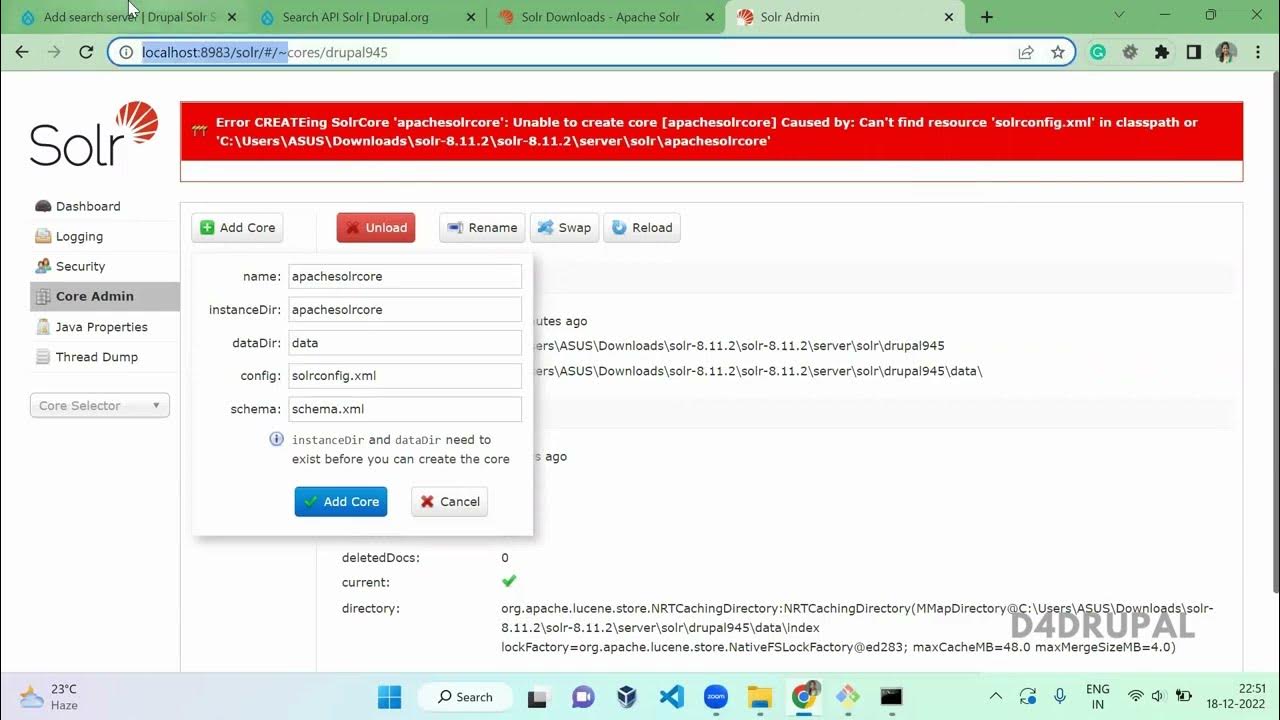 Integrate Drupal with Apache Solr in Drupal 9 | D4Drupal - YouTube