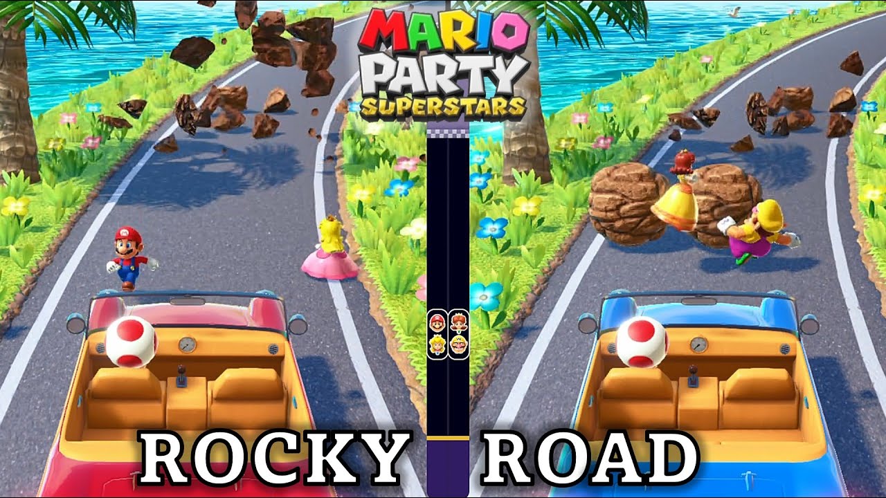 Mario Party Superstars Minigame - Rocky Road - YouTube