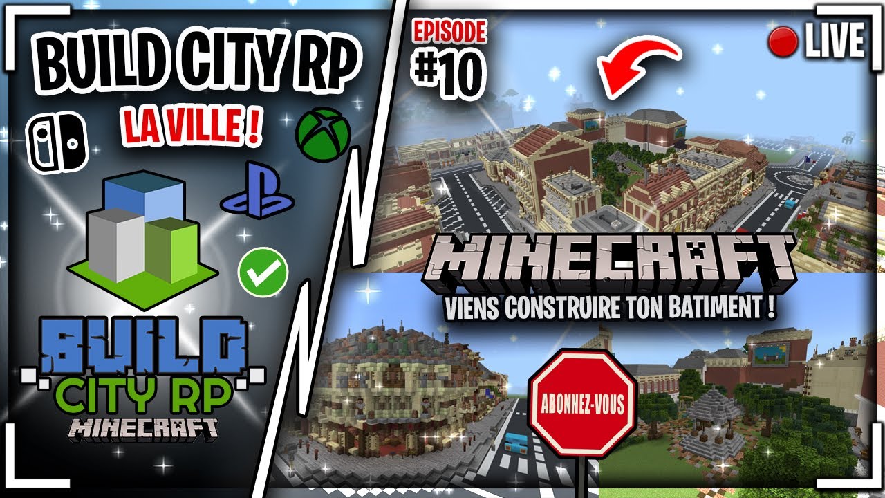CONTINUONS NOTRE VILLE SUR MINECRAFT - BUILD CITY RP ! #10 [LIVE ...