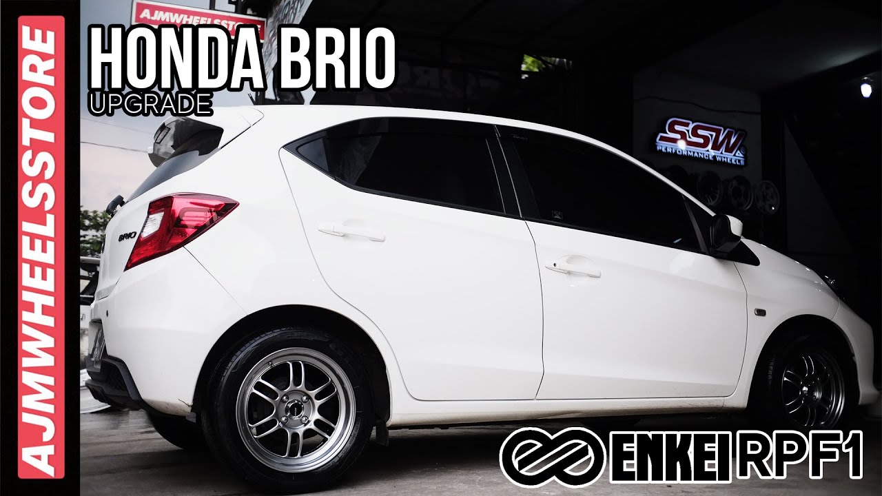 MODIFIKASI HONDA BRIO VELG ENKEI RPF 1 // AJMWHEELSSTORE - YouTube