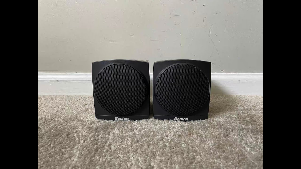 Boston Acoustics Micro80E Home Theater Surround Speakers - YouTube
