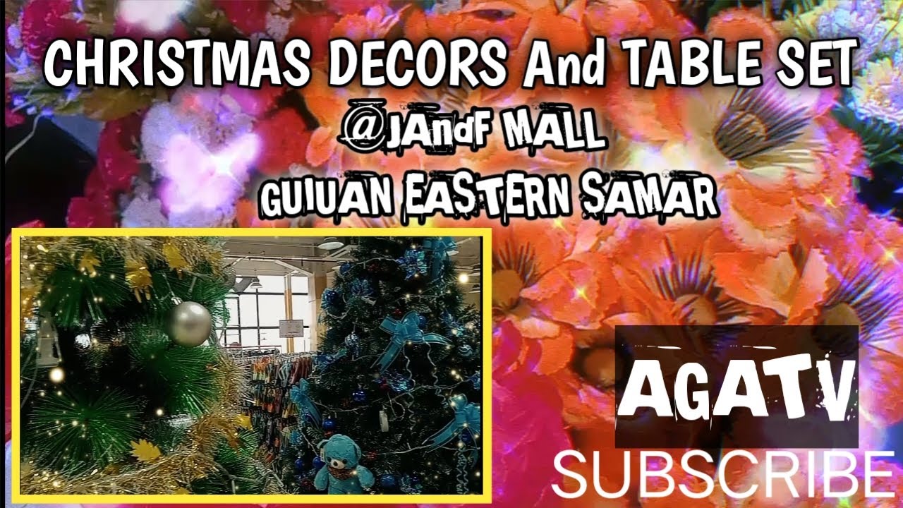 CHRISTMAS DECORS AND TABLE Set with Flower Vase at J and F mall Guiuan ...