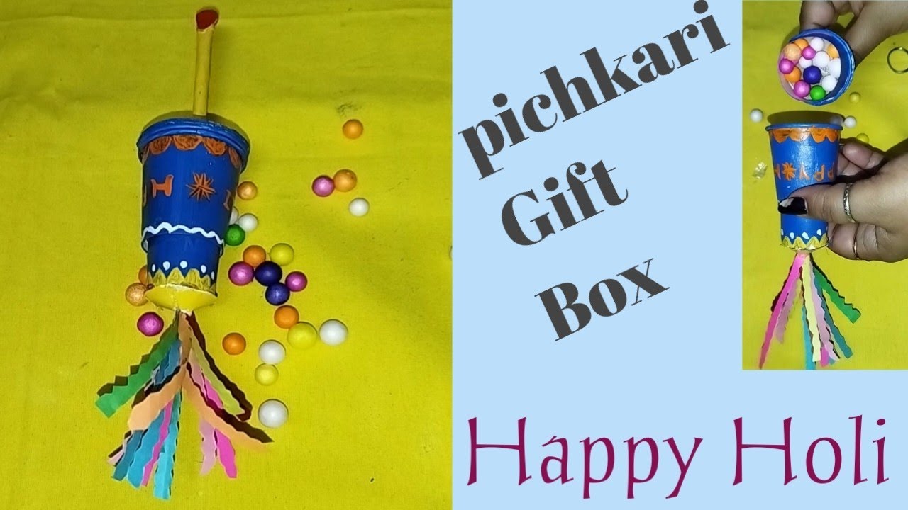 pichkari gift box /Holi special craft/Colour pichkari - YouTube