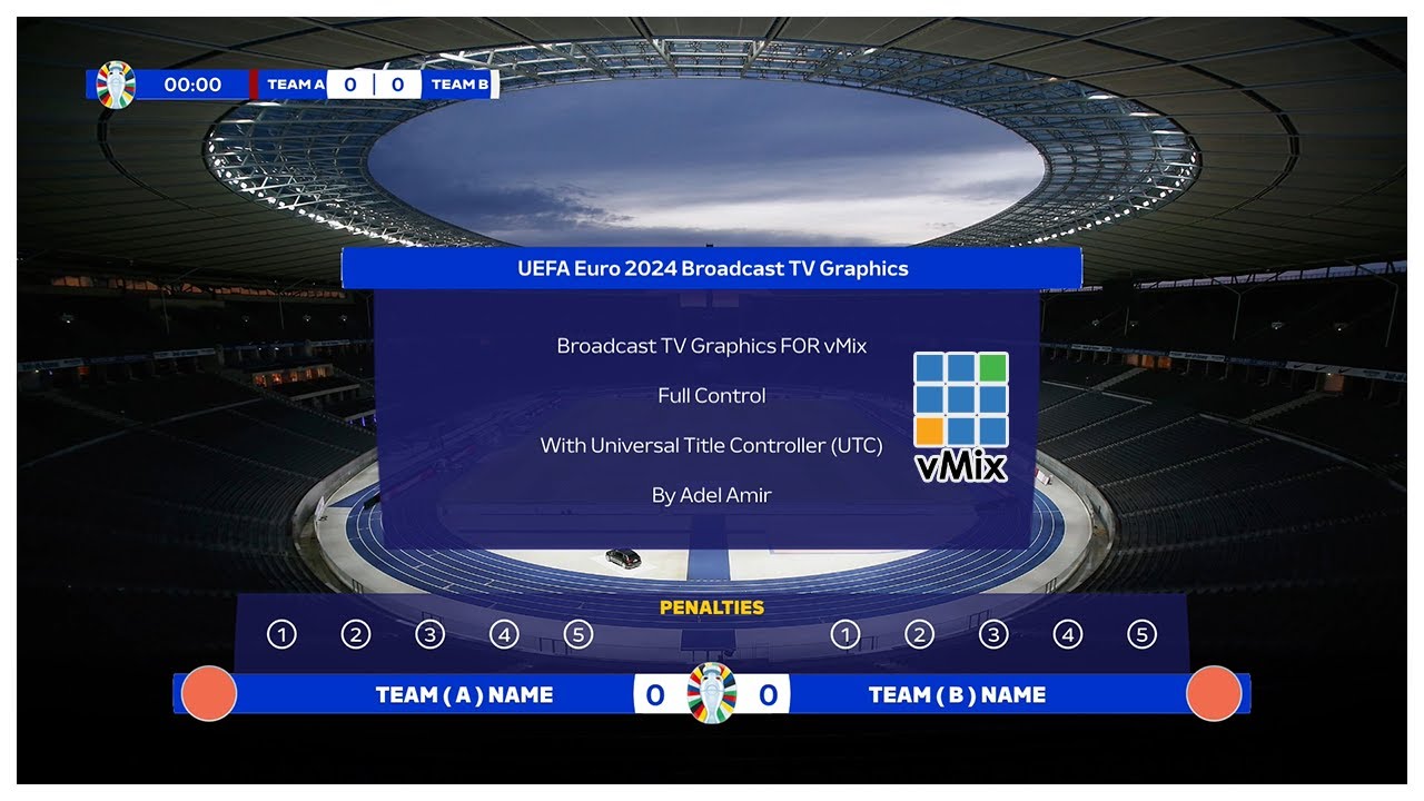 UEFA Euro 2024 Broadcast TV Graphics For vMix - YouTube
