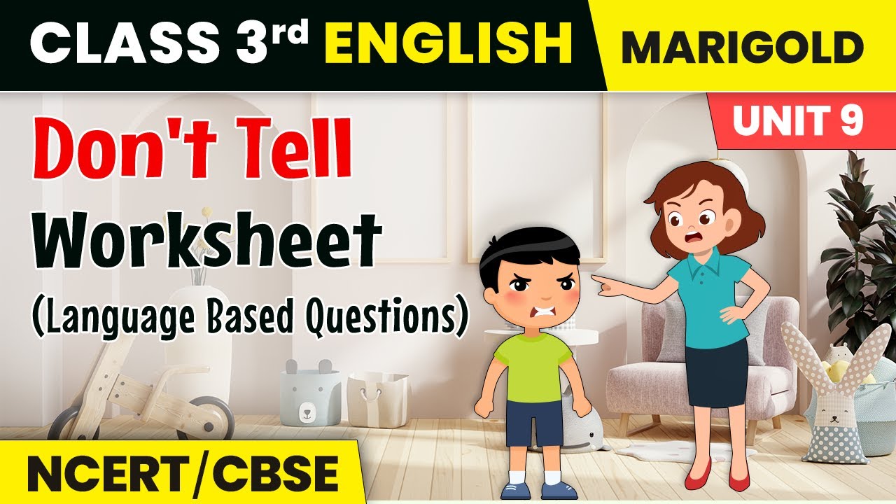 Don't Tell (Language based Questions) - Worksheet | Class 3 English ...