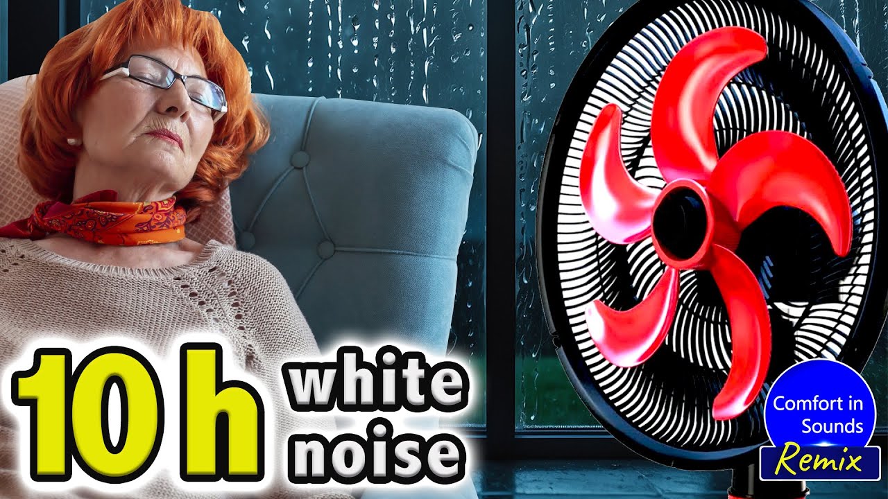Strong Fan Sounds, and Rain Sounds for deep sleep | White Noise for ...