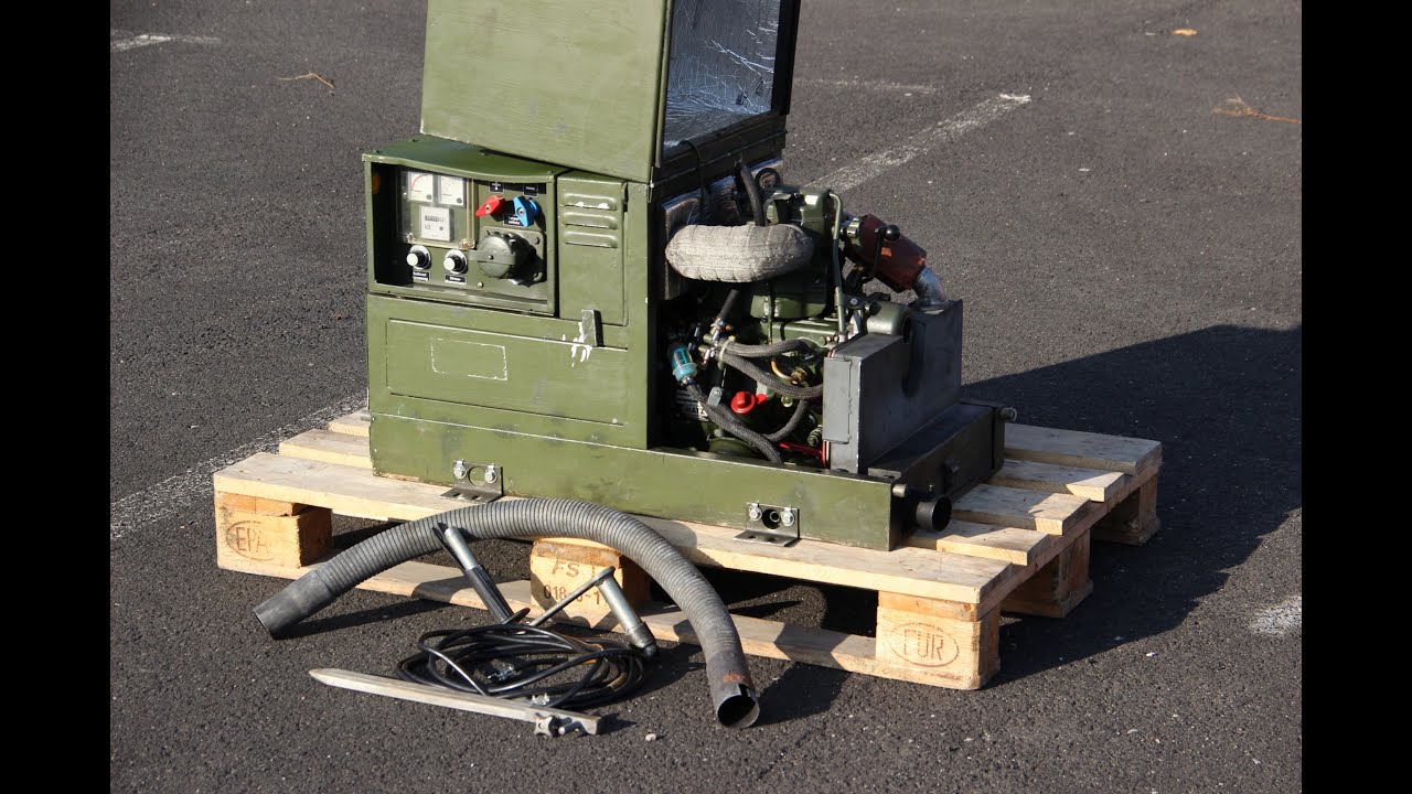 1,9KW DIESEL HATZ BUNDESWEHR STROM GENERATOR NOTSTROM STROMAGGREGAT ...