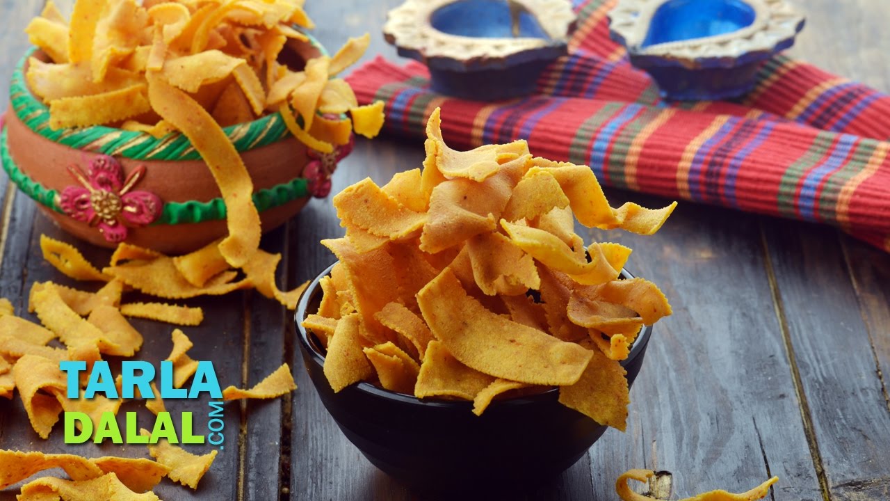 Ribbon Sev (Diwali Dry Snack), Ribbon Pakoda by Tarla Dalal - YouTube