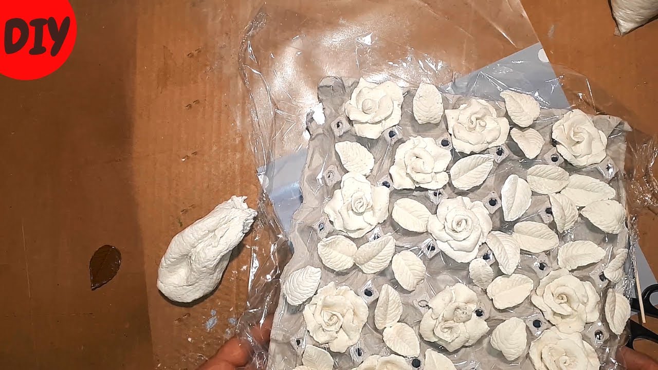 DISCOVER HOW to make flowers with clay🙄Decorative Flowers 🌹 for your ...