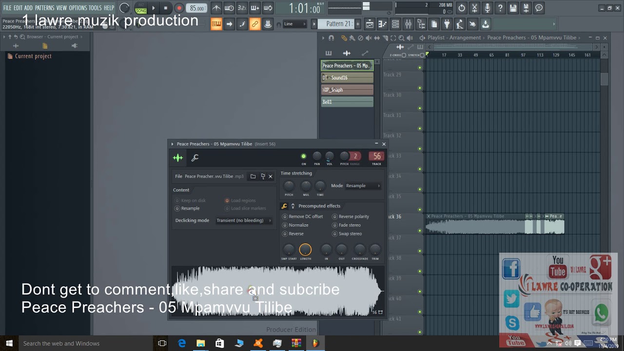 Peace Preachers Mpamvu Tilibe instrument on fl studio 20( how to make ...