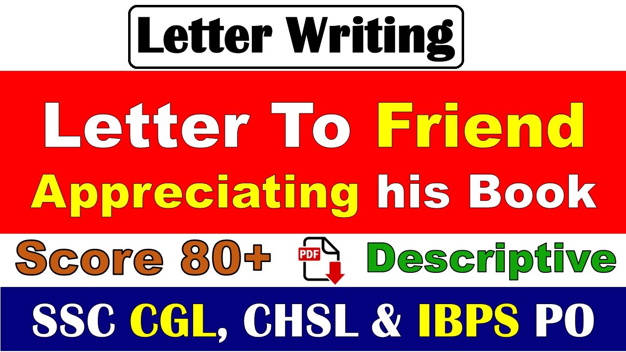 Letter To Friend Appreciating His Book in eng | Write a letter to your ...