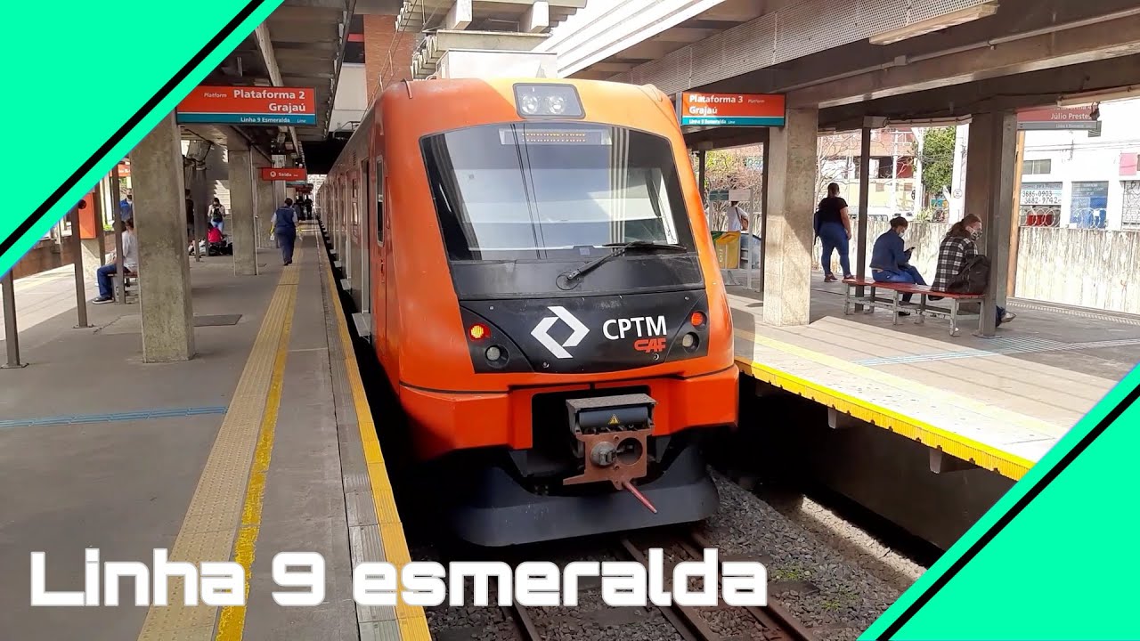 Linha 9 esmeralda trem série 8000 dando partida na estação Osasco com ...