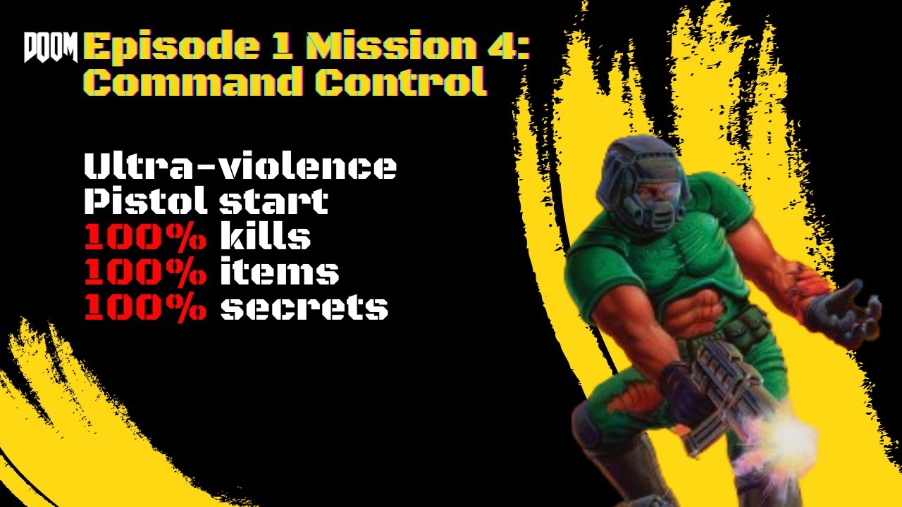 The Ultimate Doom, E1M4: Command Control - UV 100% - YouTube