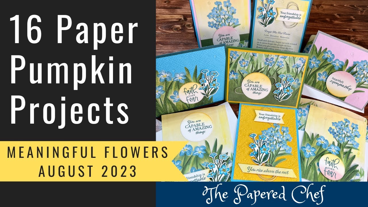 16 Cards - Meaningful Flowers - August 2023 Paper Pumpkin Kit by ...